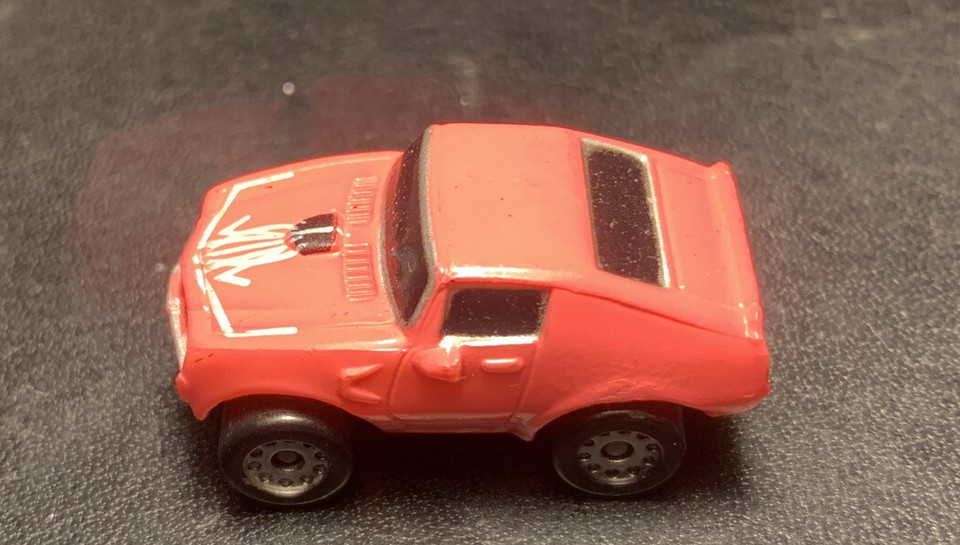 Galoob Micro Machines Cars x 2 Yellow Pontiac Fire Bird And Pink Trans ...