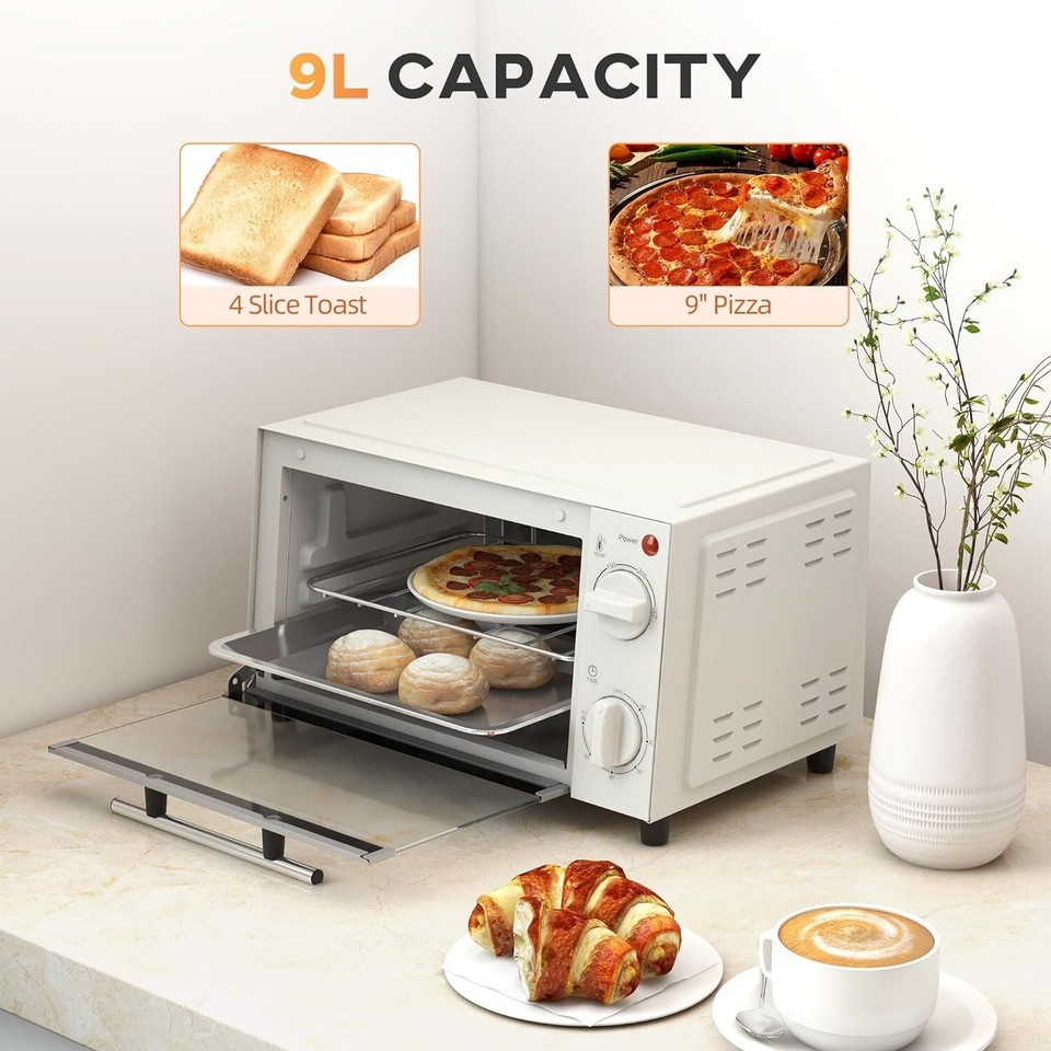 Countertop Mini Oven Electric Grill Toaster 9L Cooking Baking 750W ...