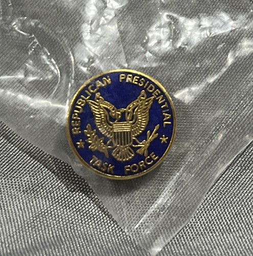 Republican Presidential Task Force Lapel Pin Blue Gold Tone | eBay