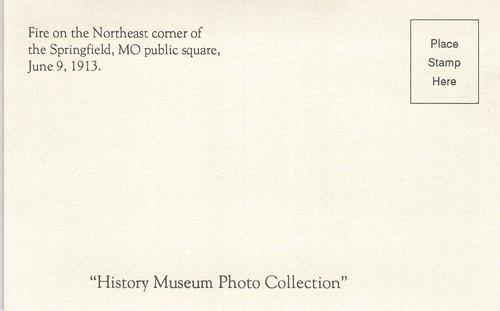 Wagons & Cars On Square As Town Burns Springfield Missouri MO 1913 RPPC ...