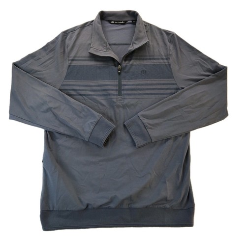 Travis Mathew Zachary 1/4 Quarter-Zip Pullover Mens Size M Gray Heather ...