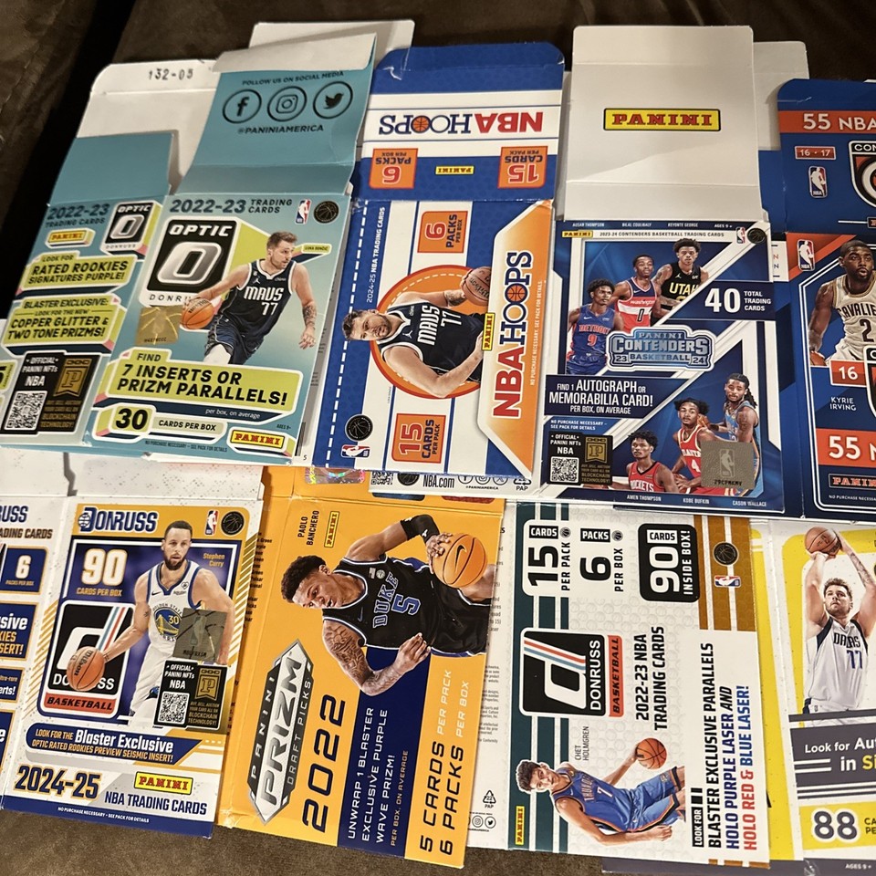 EMPTY Lot Of 10 Basketball Boxes NBA Empty Blaster Box Empty Boxes lot ...