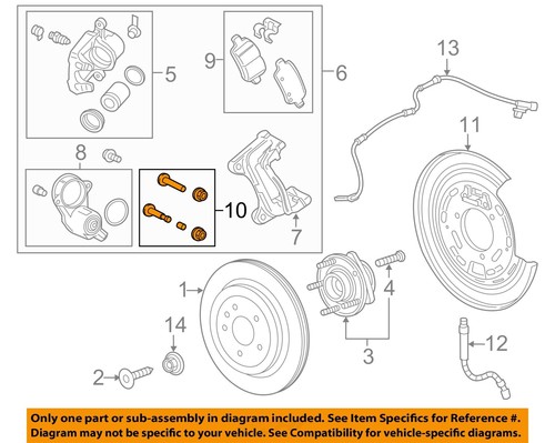 GM OEM Brake-Rear-Guide Pin 13504030 | eBay