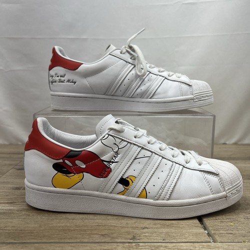 Adidas Original x Mickey Mouse Superstar Disney Trainers White Red Mens ...