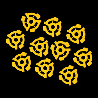 45 RPM 7" Record Easy Snap-In Insert Yellow Plastic Adapters (10) | eBay