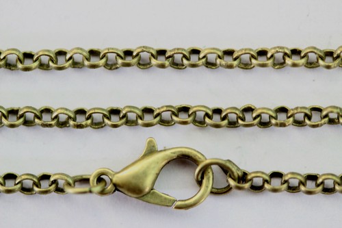 Antique Brass Rolo Chains 18-30 Inch Necklace Lot Wholesale | eBay