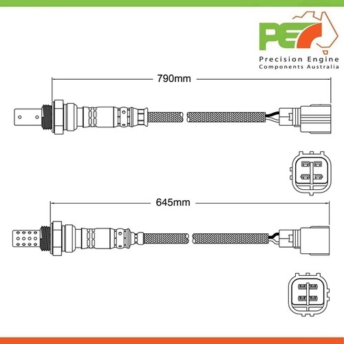2x New OEM Pre-Cat & Post-Cat Oxygen Sensors For Subaru Impreza WRX 2 ...