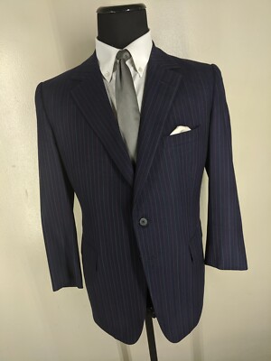 Helman Bespoke Vintage 100% Wool Sport Coat 2 Btn Side Vents -Fit 42-44 ...