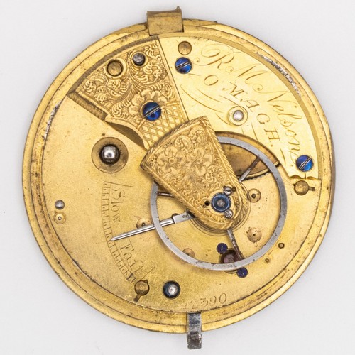 R.M. Nelson 41.9 x 12.9 mm Fusee Antique Pocket Watch Movement, Parts ...
