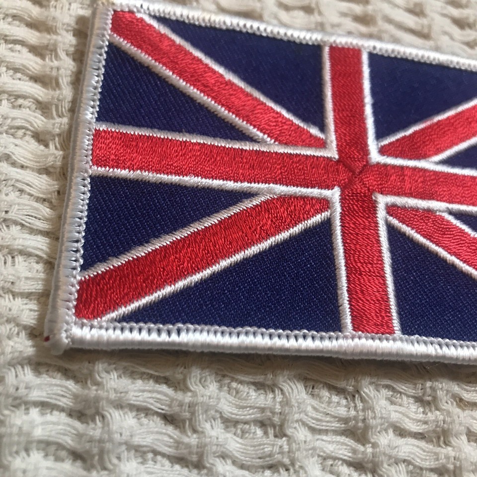 BRITISH FLAG PATCH UNION JACK ENGLAND UK GREAT BRITAIN embroidered iron ...