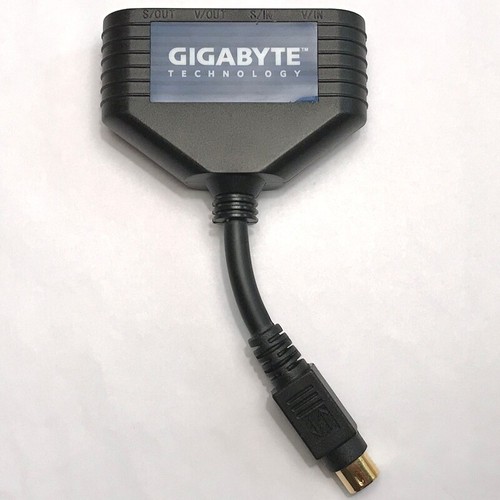 Gigabyte Technology 9 Pin S-Video to 4 Pin S-Video & RCA IN OUT Cable ...
