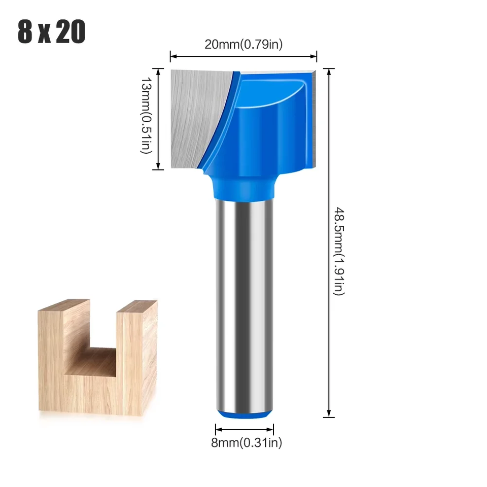 1-5Pc 8Mm Shank Cleaning Bottom Engraving Bit Solid Carbide Router Bit ...