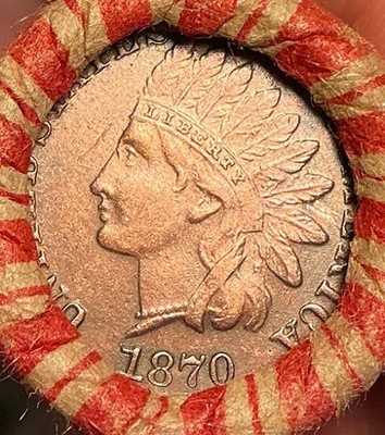 unsearched old cents roll vintage coins 50 pennies penny collection set ...