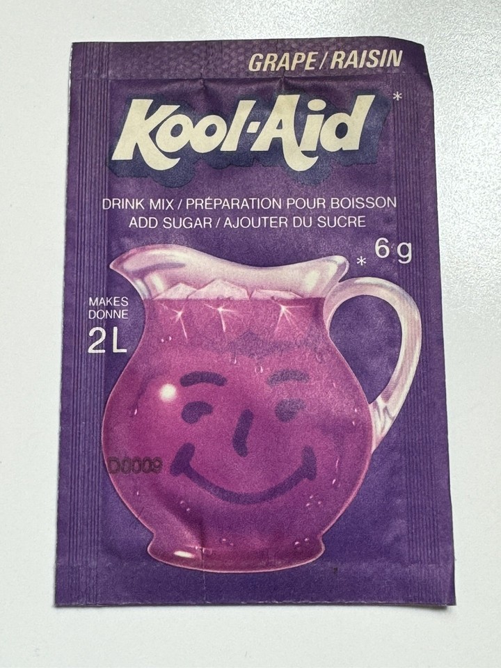 Vintage 80s Kool-Aid Grape Flavor Canadian Packet NOS | eBay