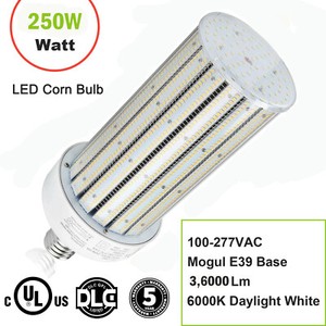 LED Corn Cob Light 250 Watt 36000LM 1000W Metal Halide E39 Mogul Base ...