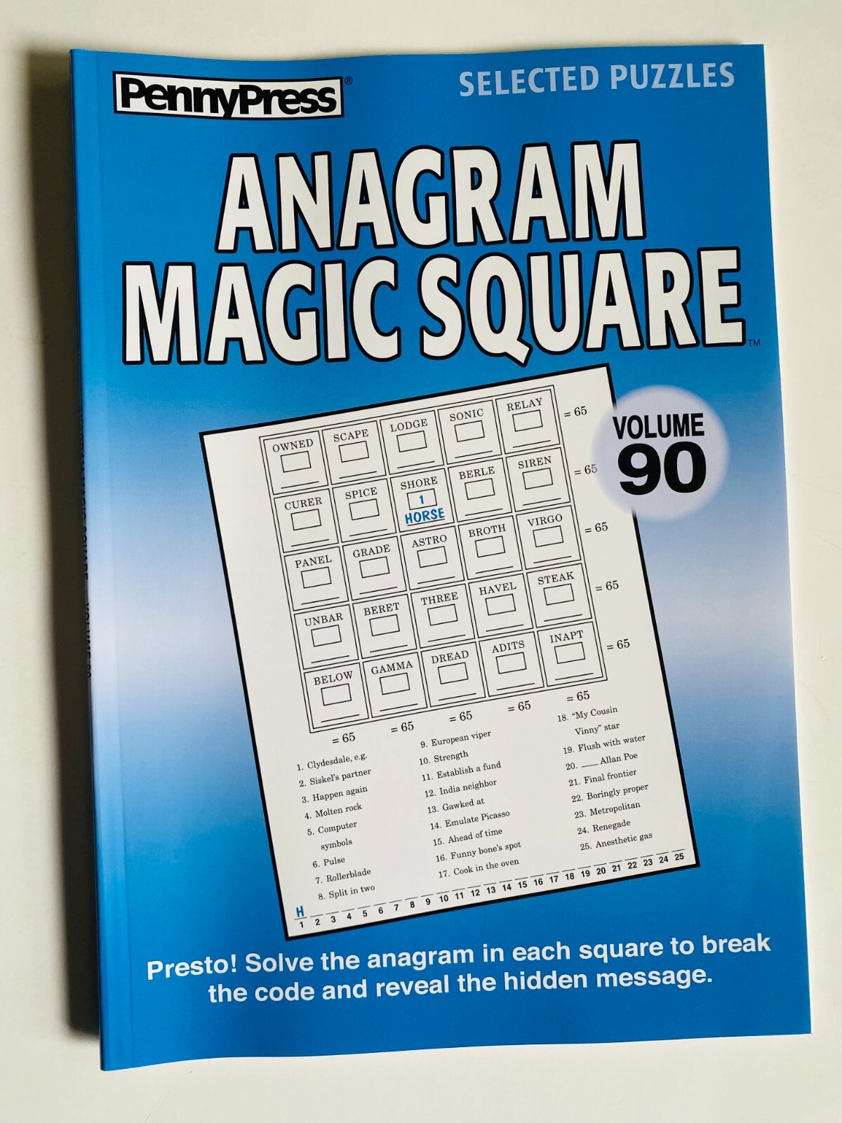 Lot of 3 Anagram Magic Squares Penny Press Selected Puzzles 90-92 ...