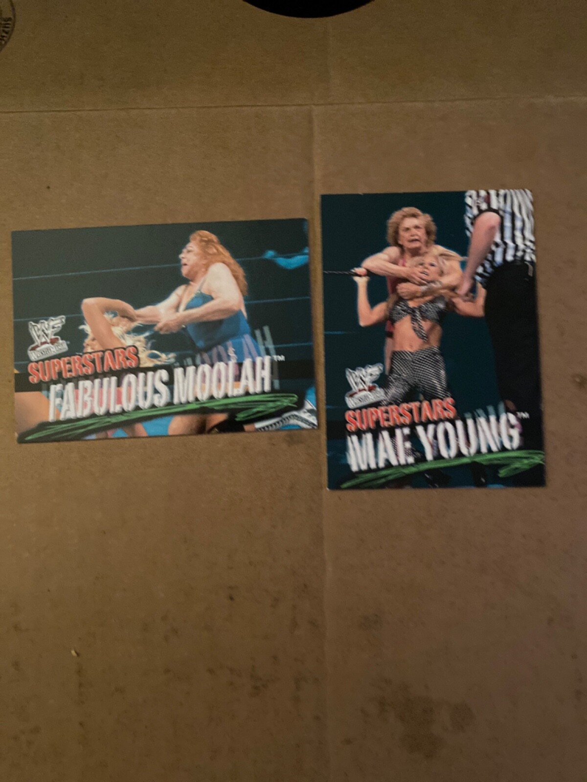 Mae Young & Fabulous Moolah 2001 WWE Wrestlemania cards FREE SHIPPING ...