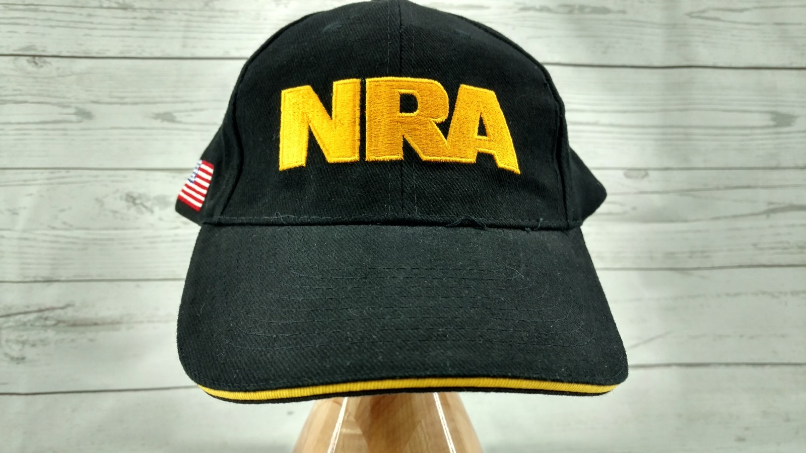 NRA National Rifle Association Ball Cap Hat Gold Black 100% Cotton ...
