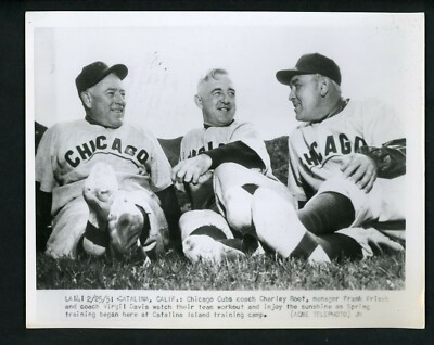 Charlie Root Frankie Frisch Virgil Davis 1951 Press Photo Chicago Cubs ...