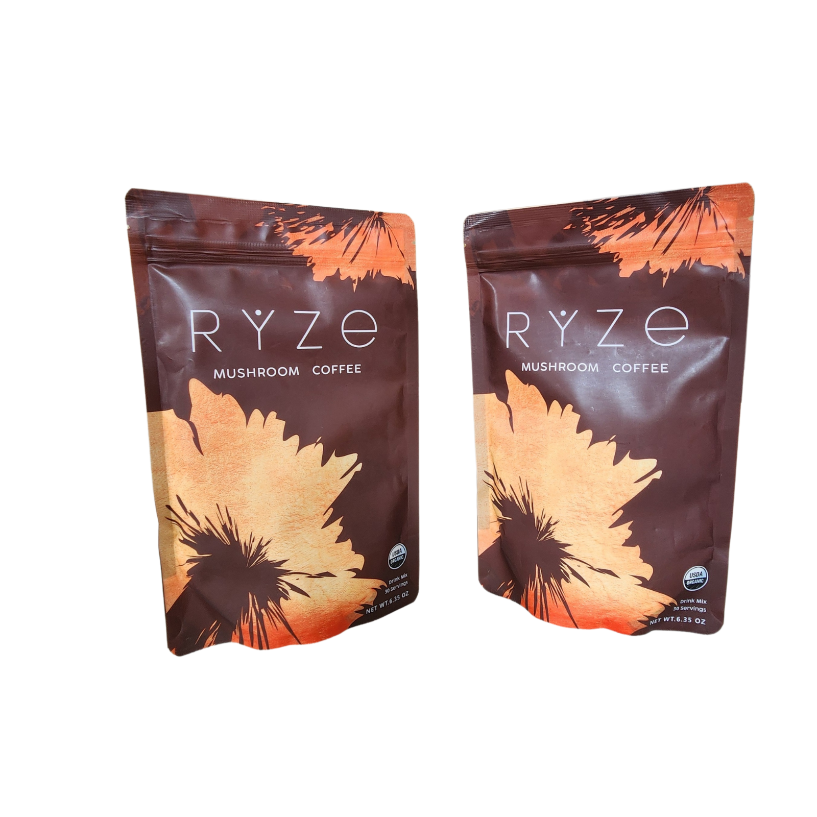 Pack of 2 - Organic RYZE Mushroom Coffee ☕ 30 Servings Per Pack -Free ...
