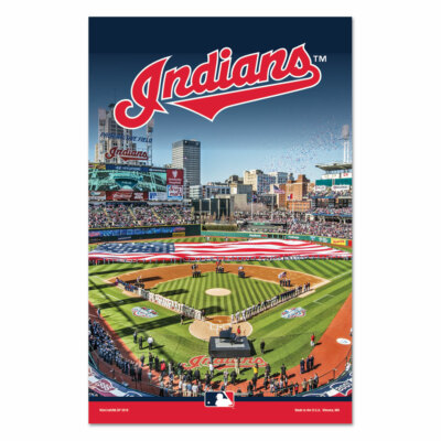 CLEVELAND INDIANS PROGRESSIVE FIELD WOOD SIGN 11"X17" MLB LICENSED USA ...
