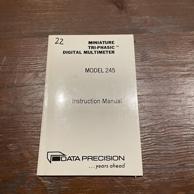 Manuals & Books - Digital Multimeter Instruction Manual