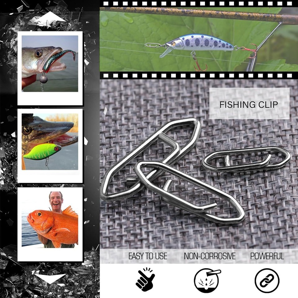 50~200PC Power Fishing Clips Snaps Saltwater Quick Change Line ...