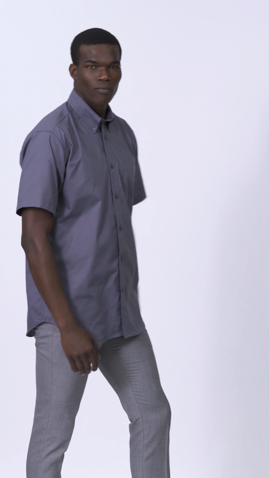 Uneek Mens Shirt Pinpoint Oxford Weave Short Sleeve Button Down Collar ...