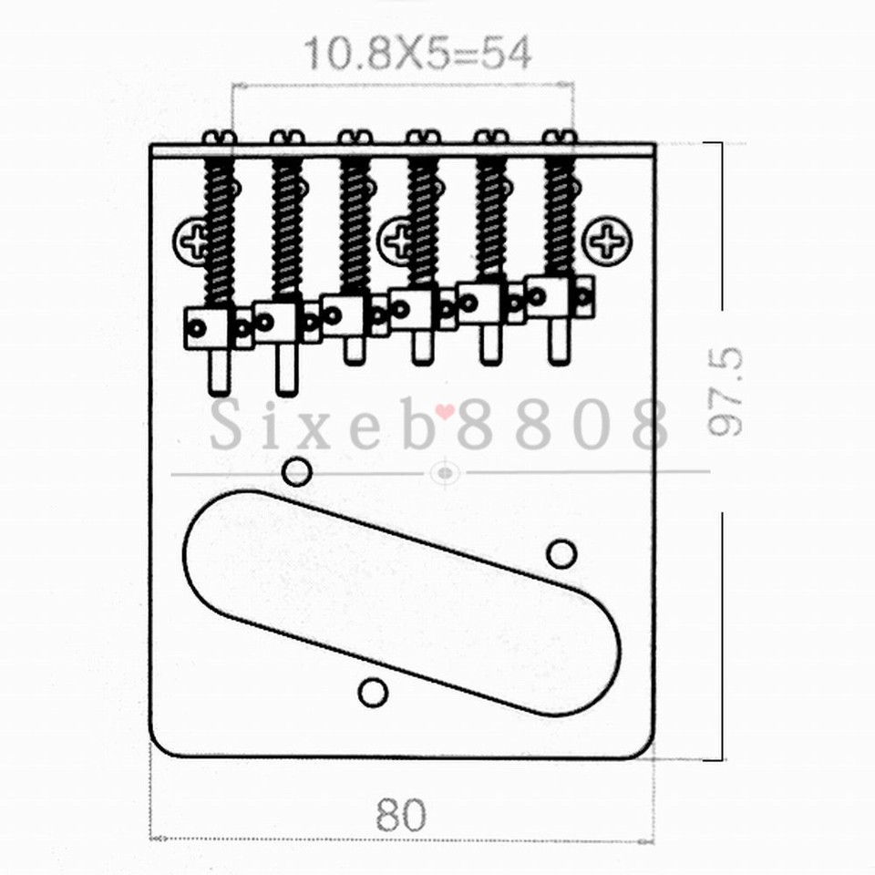 6 Saddle TELE/Telecaster Top Loader Bridge 10.8mm Spacing Chrome | eBay