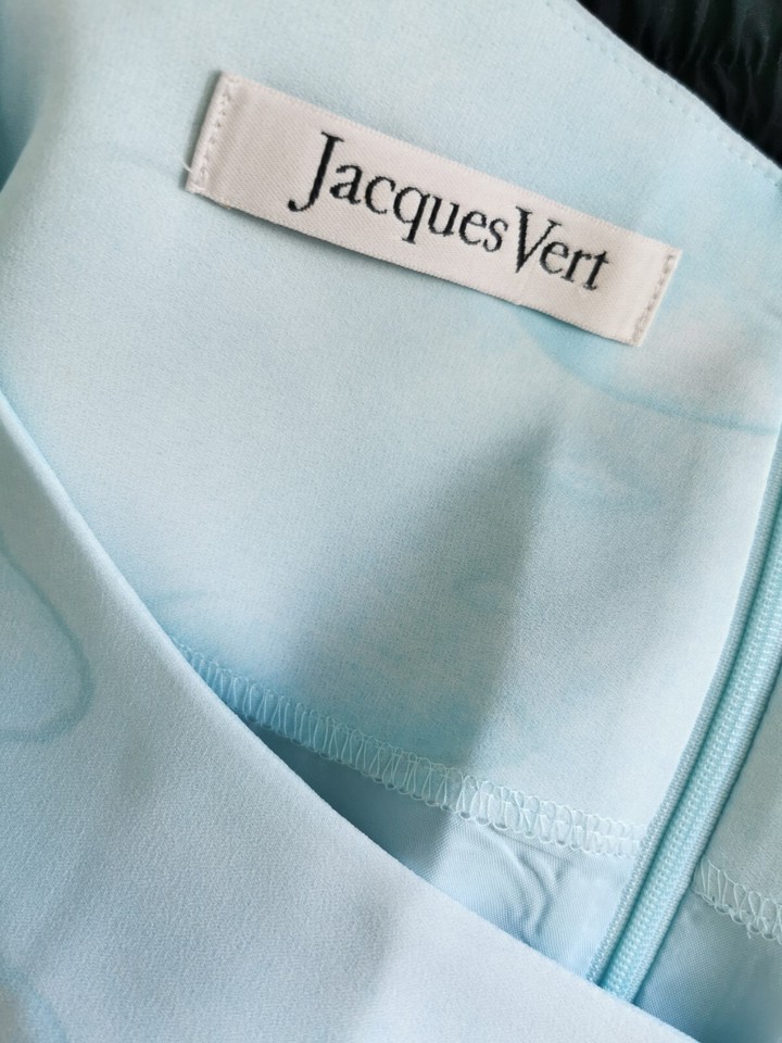 Jacques Vert Light Blue Floral Dress Mother of the Bride Size UK 18 | eBay