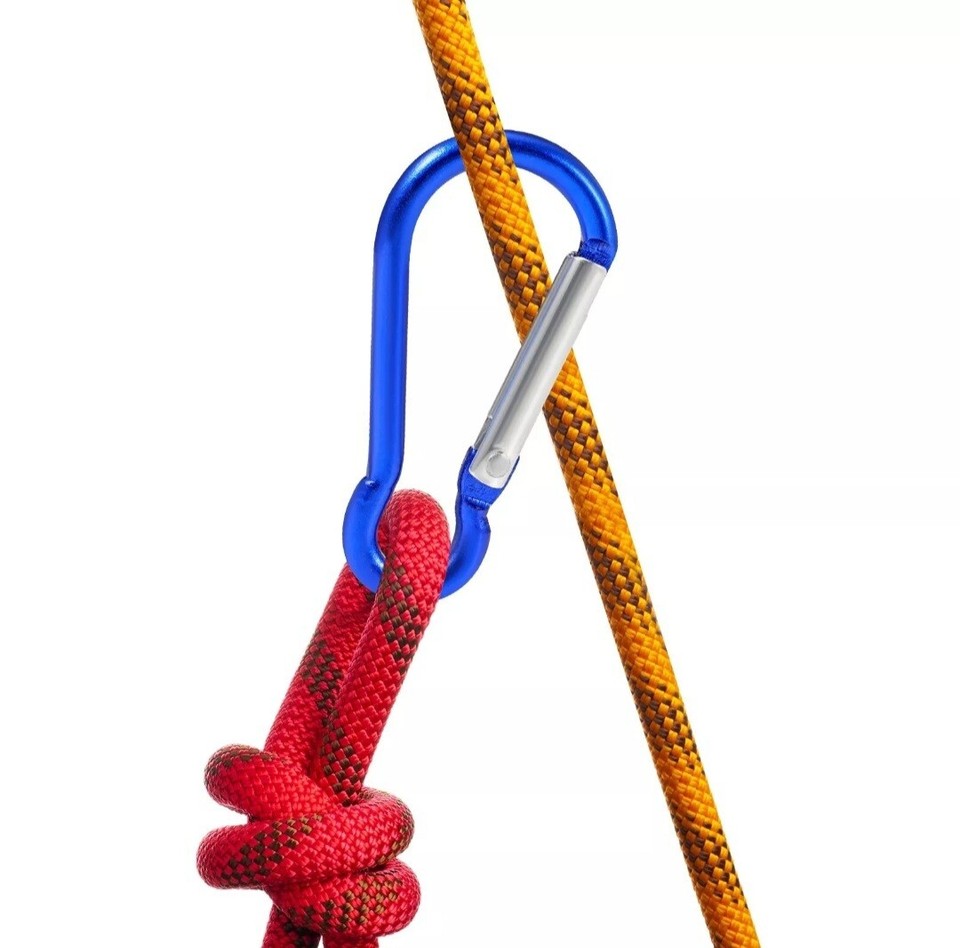 1, 2, 5 or 10 x CARABINER Small Spring Clip Snap Clasp Hook Keyring ...