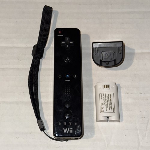 Nintendo Wii Black Remote Controller RVL-003 With Wii Motion Plus ...