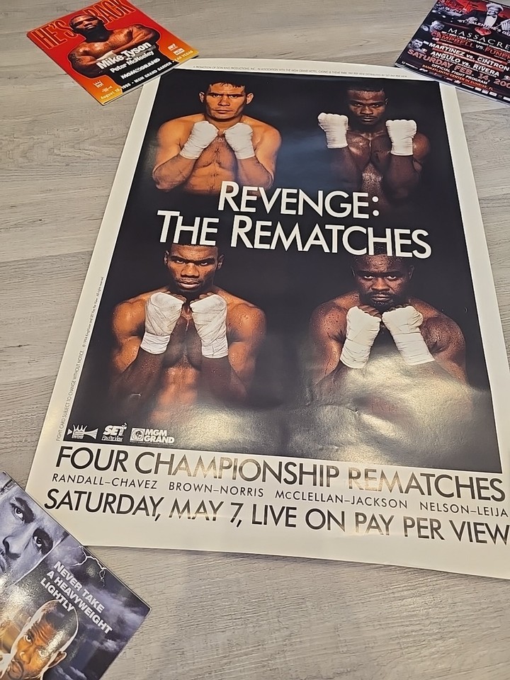JULIO CESAR CHAVEZ RANDALL REMATCH POSTER May 1994 BOXING RARE PAY Per ...