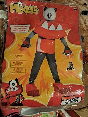 NEW BOYS SIZE SMALL 4-6 MIXELS INFERNITE VULK HALLOWEEN COSTUME | eBay