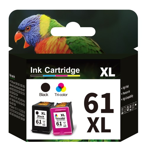 61XL Ink Cartridges Replacement HP 61 XL Black Color Combo Pack for HP ...