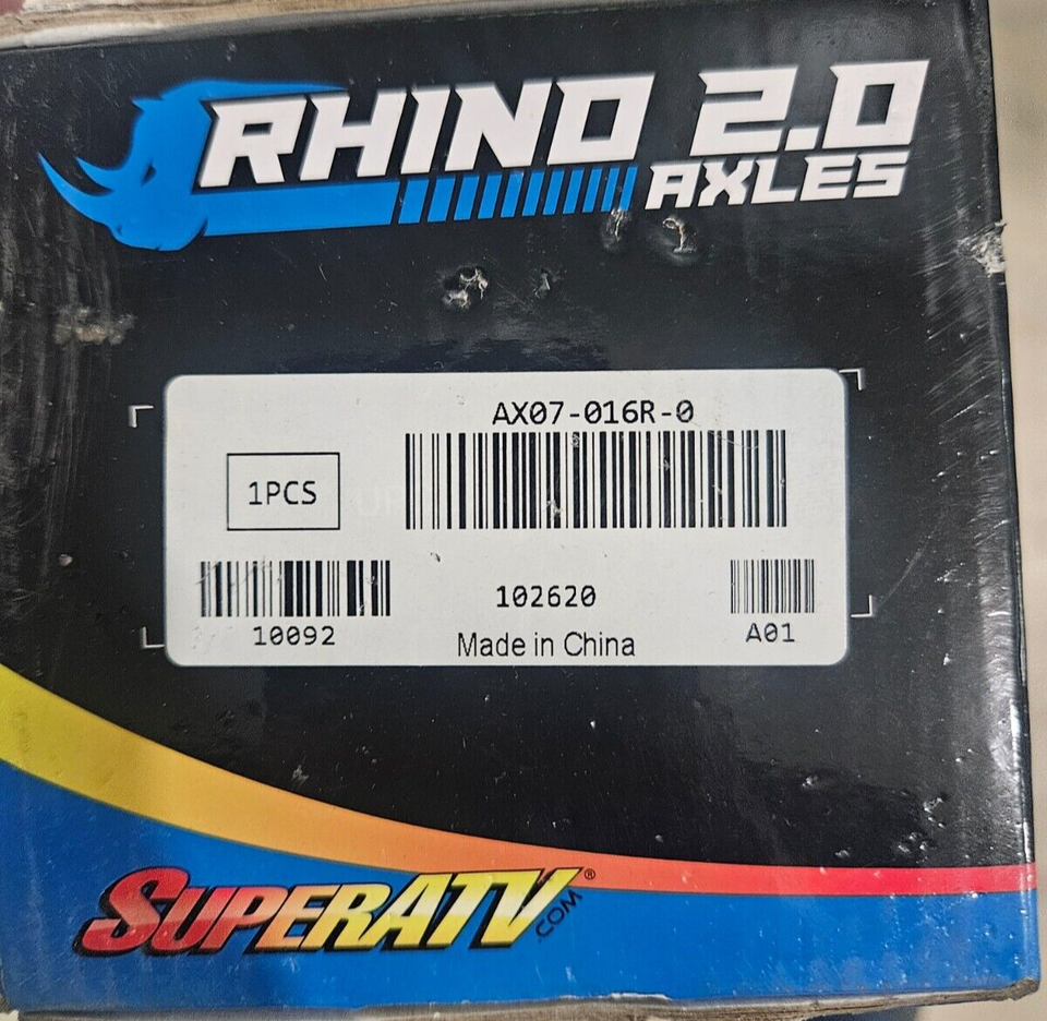 Super ATV Rhino 2.0 Rear Axle 2016-2021 Can Am Defender AX07-16R-0 | eBay