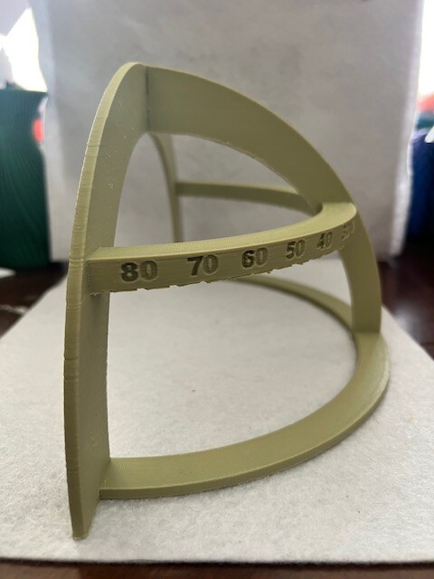 Bowling Ball Quarter Scale Layout Tool with angles (3D Printed ...