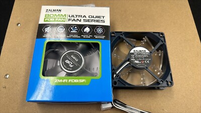 Lot of 4 - Zalman 80mm ULTRA SILENT Fan ZM-F1 FDB (SF) 3 PIN Chassis ...