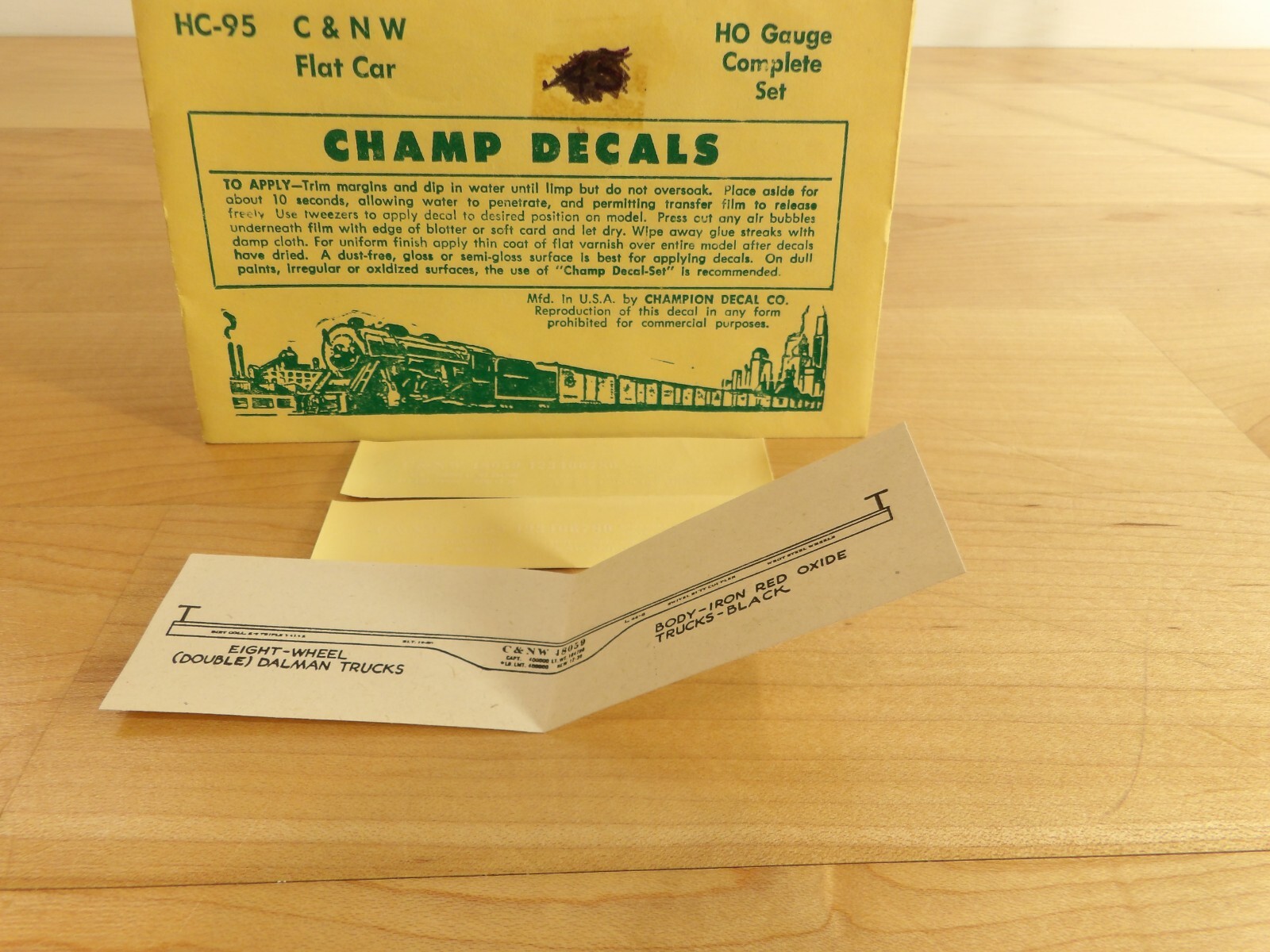 Champ Decals HO HC-95 C & NW Flat Car | eBay