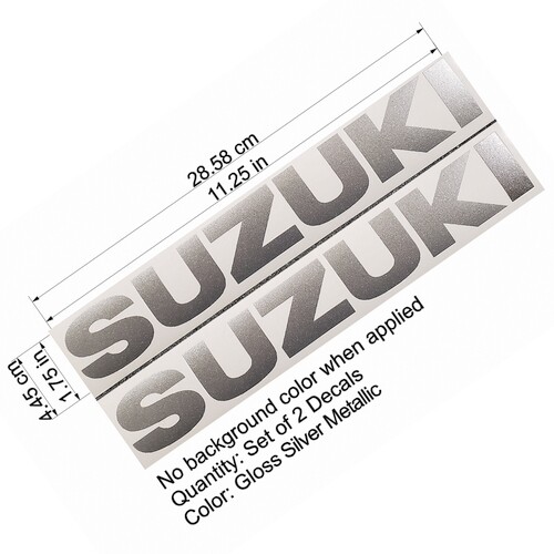 Suzuki Silver decals 750 stickers 600 gsxr 1000 sv 650 250 gsx f 8r ...