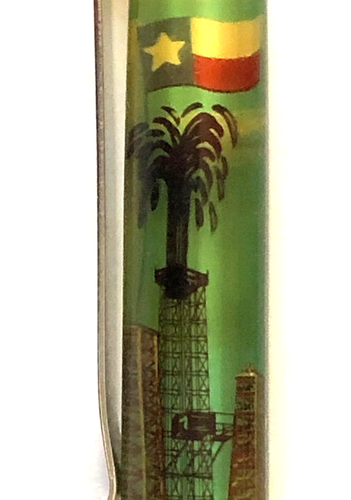 Texas Floaty Pen Moving Oil Gusher Rig State Flag Vintage Floater | eBay