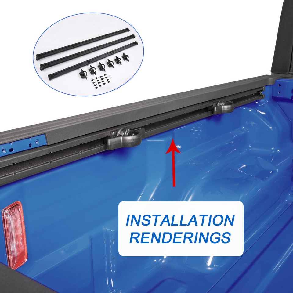 82215956 For 2020-2021 Jeep Gladiator JT Utility Rail Trail Rail Kit | eBay