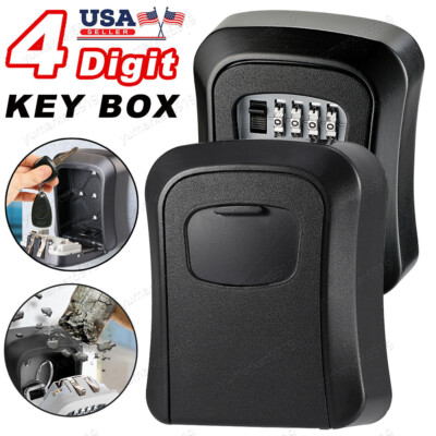 Lock Box Over Knob Door Handle Pin Security Safe 4-Digit Combo ...
