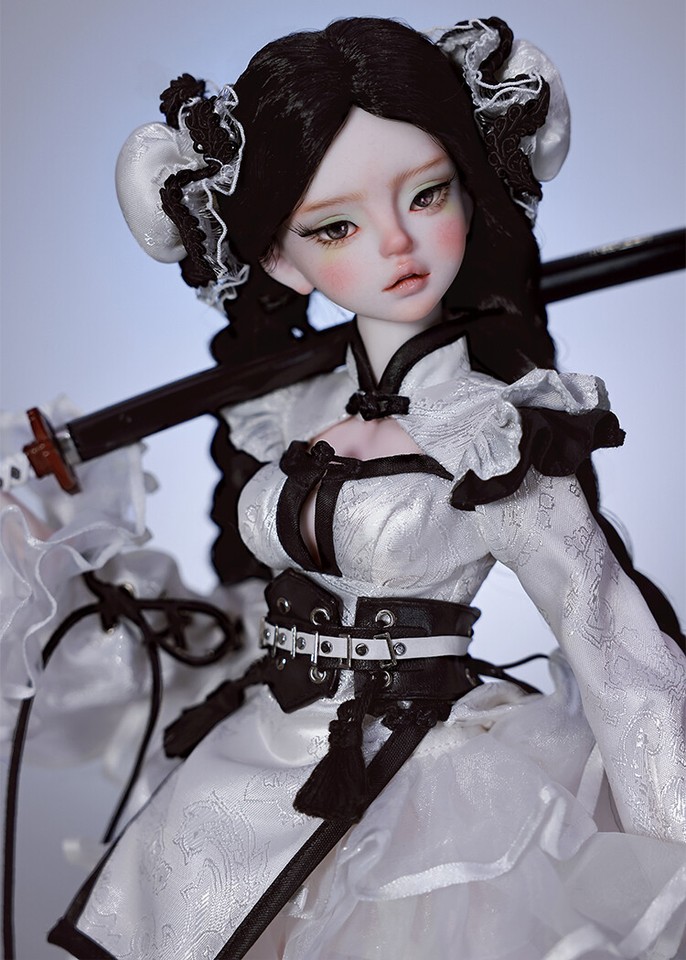 17in BJD Dolls 1/4 Resin Girl Ball Jointed Doll Full Set Outfits Wig ...