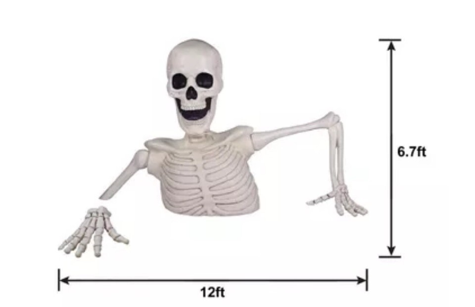 Giant Rattles the Groundbreaking Skeleton Halloween Decoration IN HAND ...