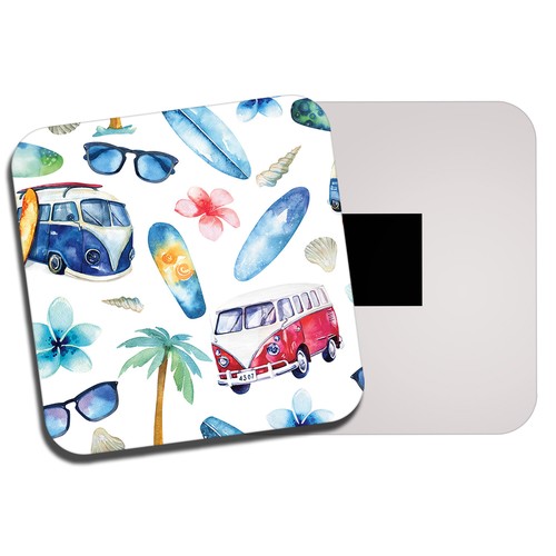Cool Surfing Fridge Magnet - Van Surfer Summer Holiday Student Fun Gift ...