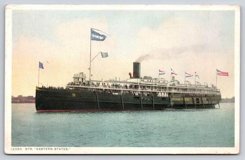 Transport~Steamer Ship SS Eastern States~PM 1917~Detroit Pub Co Vintage ...
