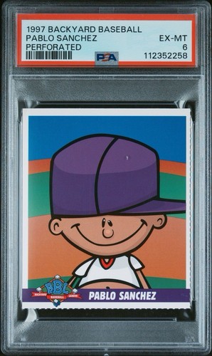 1997 Backyard Baseball Pablo Sanchez Perforated Rookie Card PSA 6 Pop 2 ...