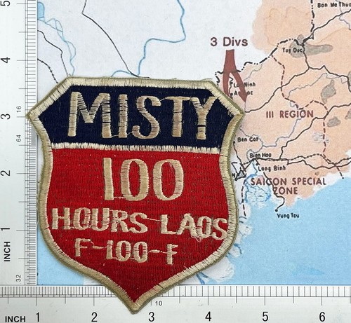 Patch , usaf , misty , 100 hours laos , f100 f , vietnamwar patch , c5 ...