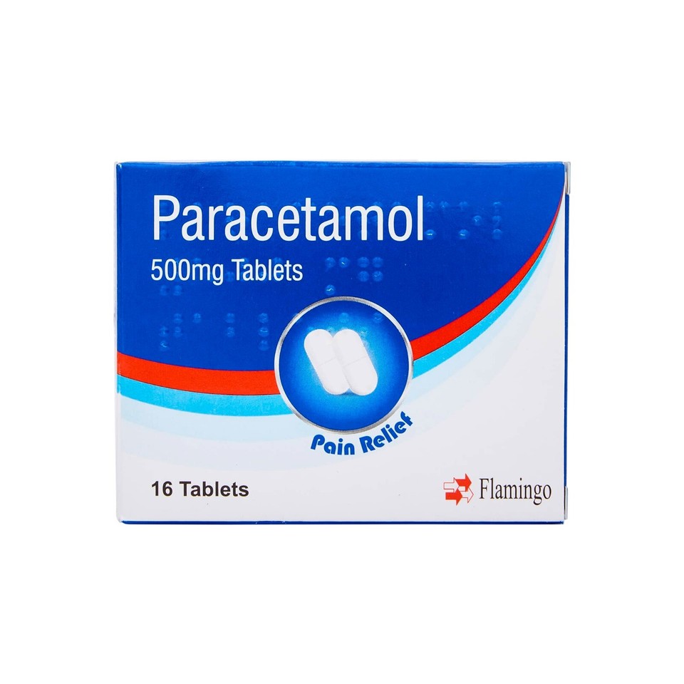 2 x Flamingo Paracetaml 500mg Headache Back Pain Relief 16 Caplets ...